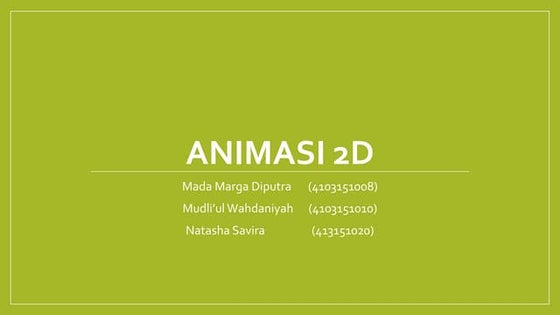 Animasi 2D (Project) | PPT