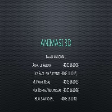 Animasi 3D | PPTX