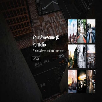 Animated 3D portfolio template | PPT