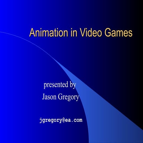 Animation in video games | PPT