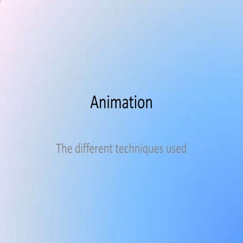 Animation | PPTX | Computer Animation | Computer Software and Applications