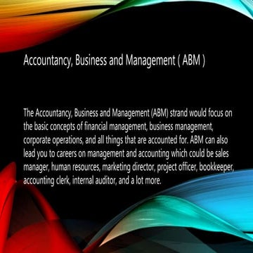 Accountancy,Business and Management (ABM) | PPT