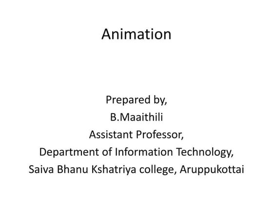 Chapter 5 : ANIMATION | PPT