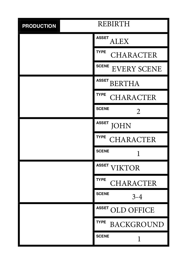 Animation asset list 1