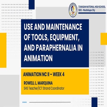 Animation Lesson 4 - Tools and Equipment in Animation.pdf