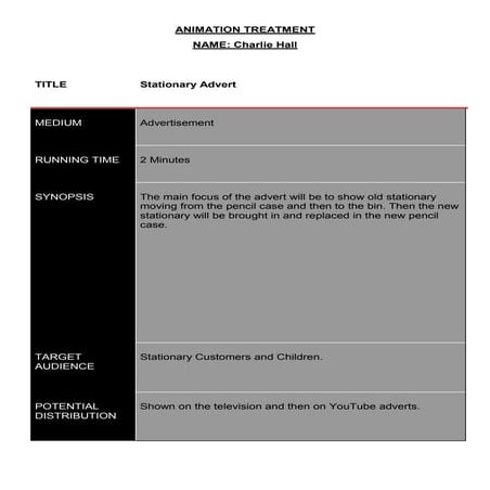 Animation treatment | DOCX