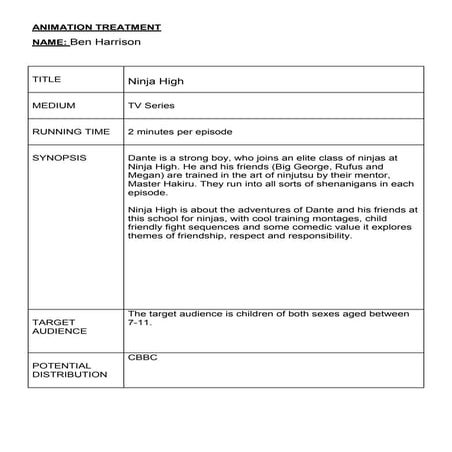 Animation treatment | DOCX