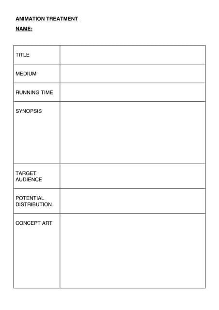 Animation production schedule | PDF