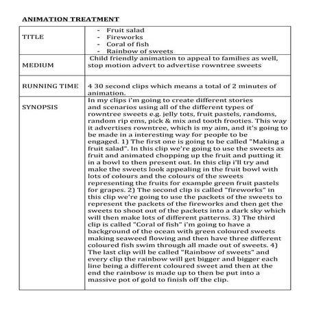 Animation treatment 3 | PDF