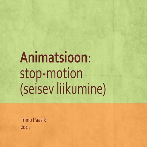 Animatsioonist | PPT