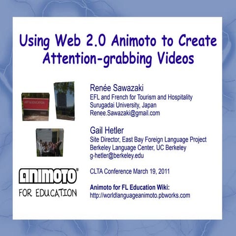 Animoto ppt handouts 3.8.11