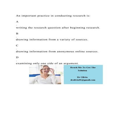An important practice in conducting research isA.writing th.docx