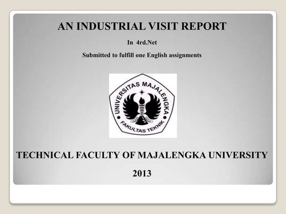 Report on industrial visit and observation on manufacturing and ...