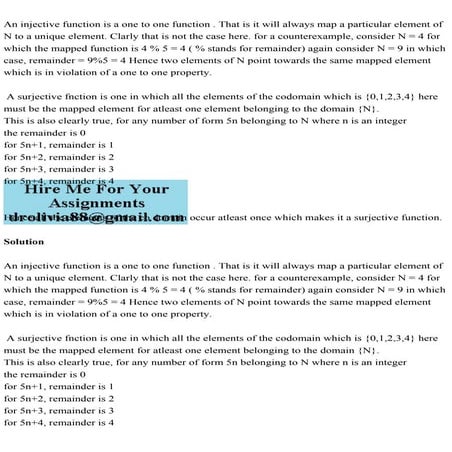 An Injective Function Is A One To One Function That Is It Will Alwpdf