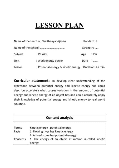 Innovative Lesson Plan Pdf