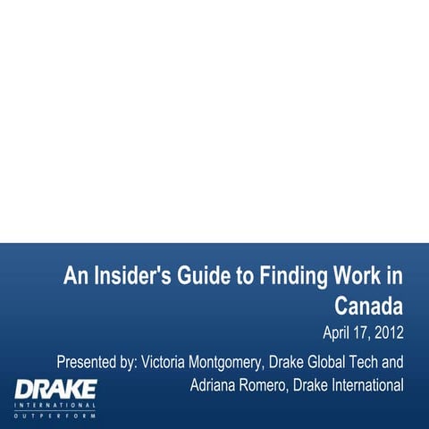 An Insider's Guide to Finding Work in Canada | PPTX | Resume Writing ...