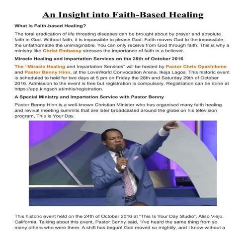 An Insight into Faith-Based Healing | PDF