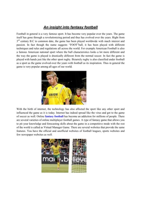 5 Reasons Why Football is a Popular Sport ? | PPT