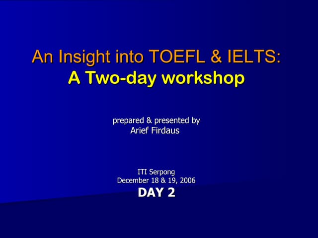 Introduction to ielts | PPTX