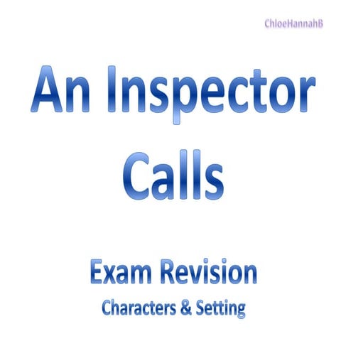 An Inspector Calls Revision | PPT