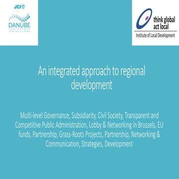 An integrated approach to regional development | PPTX