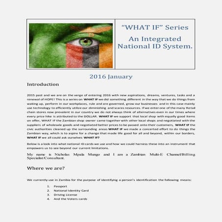 An Integrated national ID System | DOCX | Computing | Technology ...