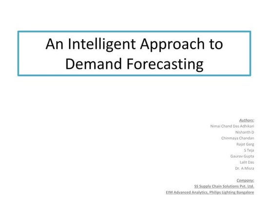 Forecasting Models Ppt