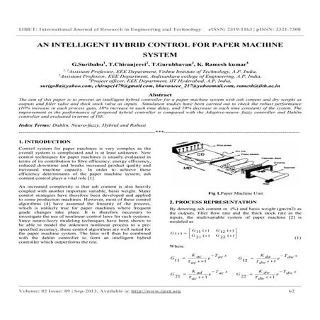 An intelligent hybrid control for paper machine | PDF