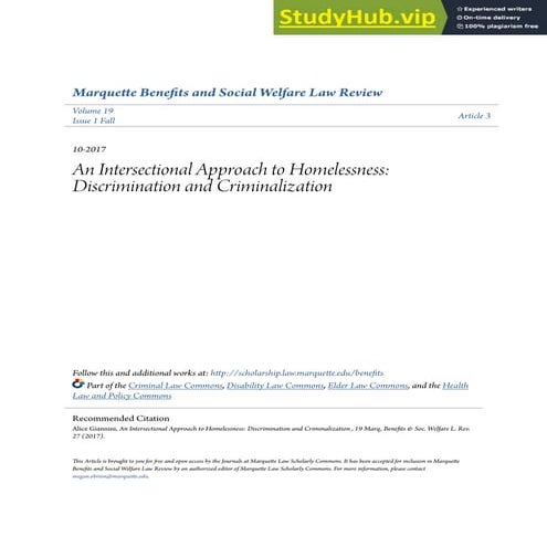 An Intersectional Approach To Homelessness Discrimination And ...