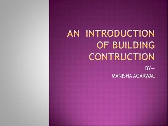 components of buildings | PPTX | Civil Engineering Industry | Industries