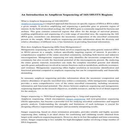 An Introduction to Amplicon Sequencing of 16S18SITS Regions.pdf