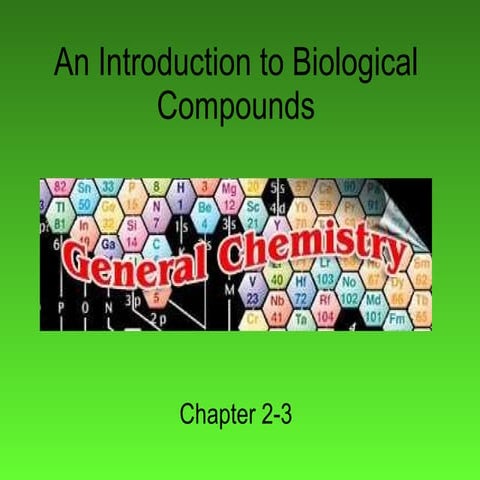 An Introduction To Biological Compounds | POT