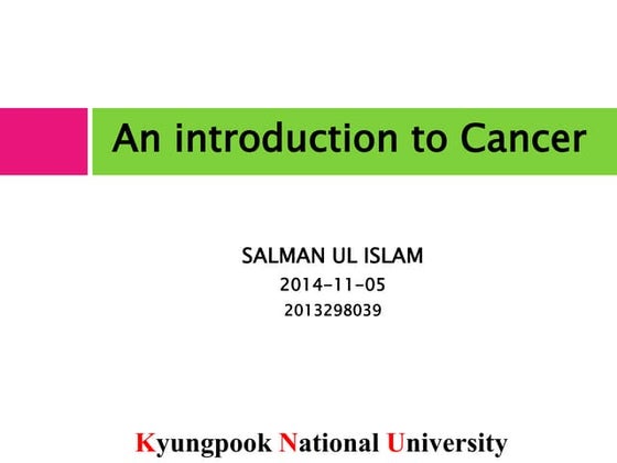 CANCER | PPT | Cancer | Diseases and Conditions