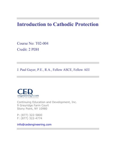 Anodic protection for corrosion prevention | PDF