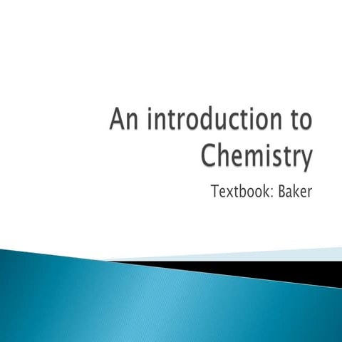Ch. 1 An introduction to chemistry | PPT