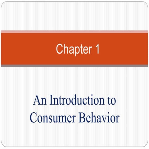 An introduction to consumer behavior | PPT