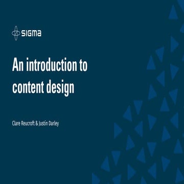 An introduction to content design | PDF