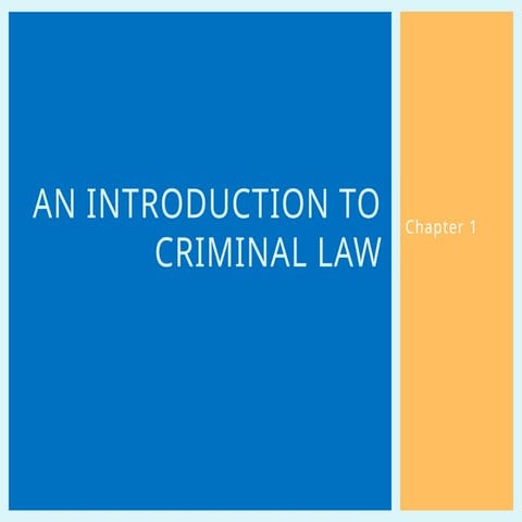 An Introduction to Criminal Law LLB 3 YDC | PPTX