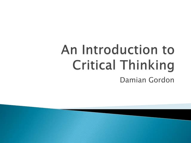 Conclusions in Critical Thinking | PDF