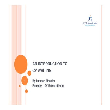 An introduction to cv writing extended | PDF