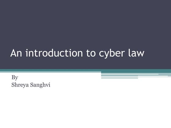 Cyber-Law and Cyber-Crime | DOC