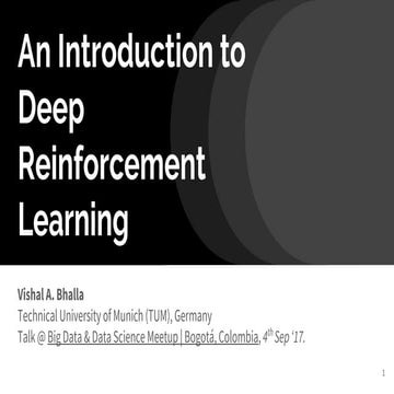 An Introduction To Deep Reinforcement Learning Ppt