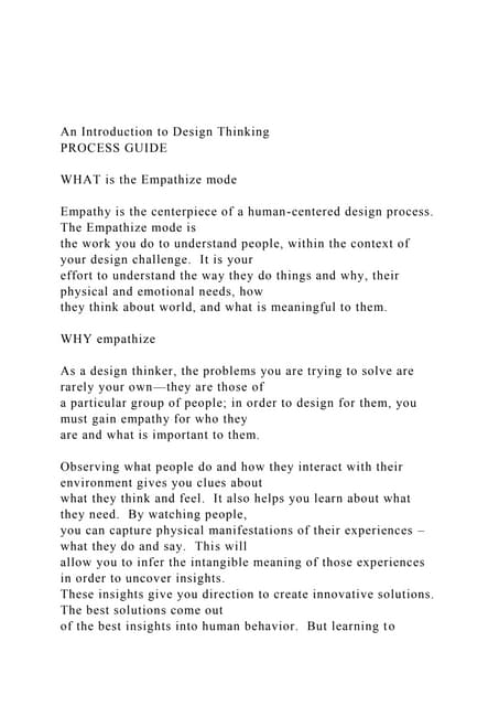 Design thinking | PPT