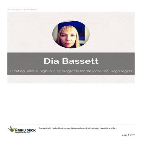 An introduction to Dia Bassett | PDF