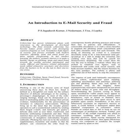 An Introduction to E-Mail Security and Fraud | PDF