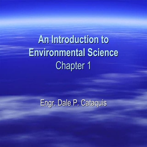 An introduction to environmental science | PPT