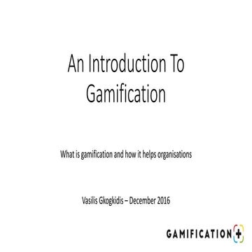 An Introduction To Gamification | PPT