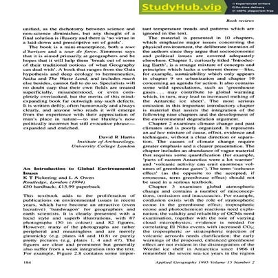 An Introduction To Global Environmental Issues | PDF | Environment ...