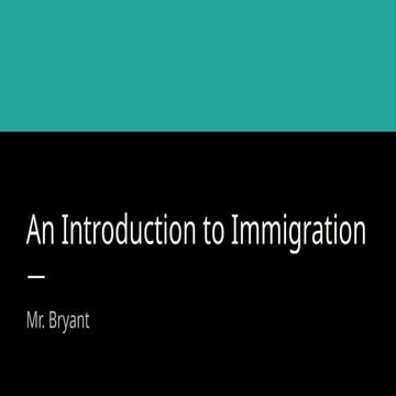 An Introduction to Immigration to the United States | PPTX