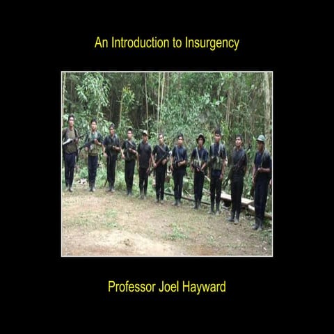 An Introduction to Insurgency, by Professor Joel Hayward | PPT